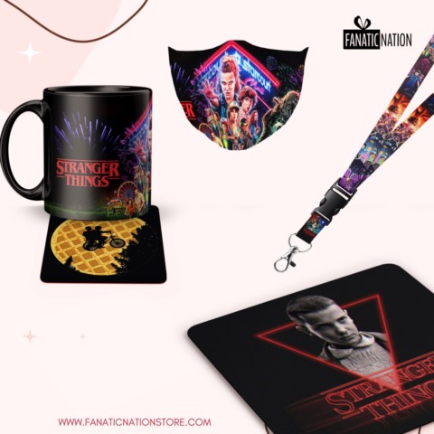 Pack Stranger Things #02 (Taza, Mascarilla, Lanyard, posavaso, mousepad ...